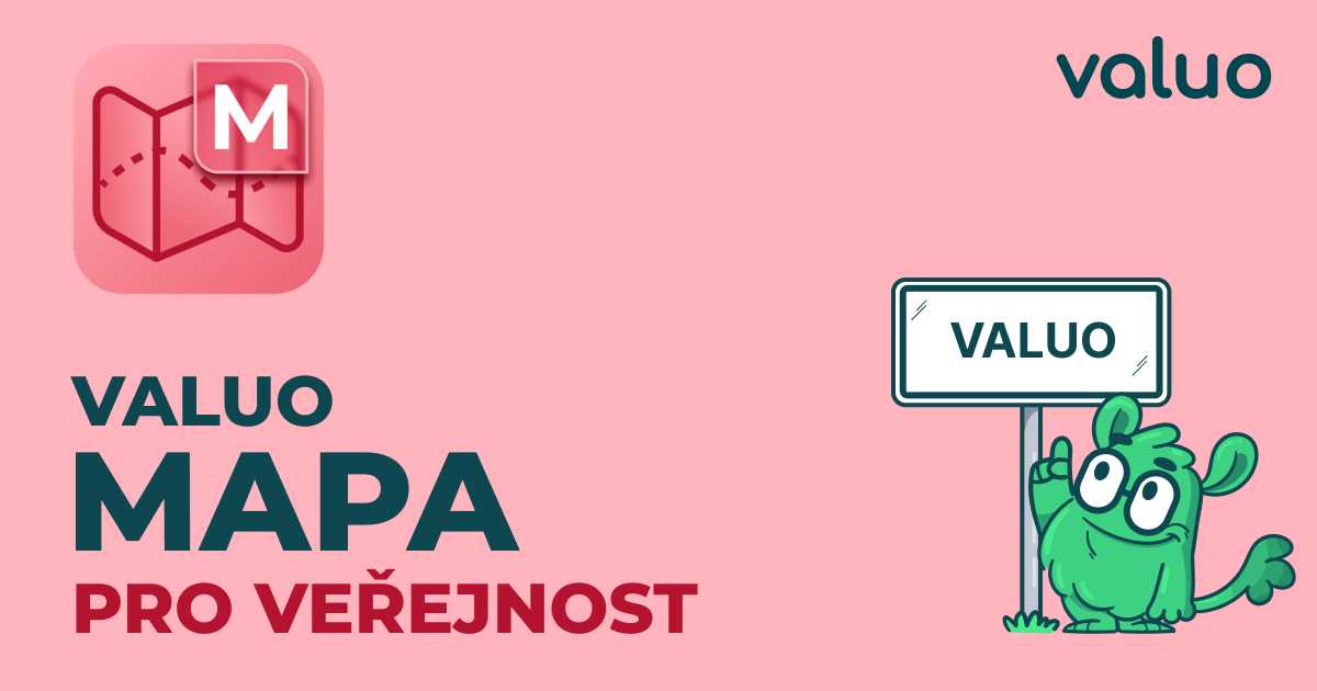 Valuo MAPA - Interaktivní mapa cen nemovitostí v ČR